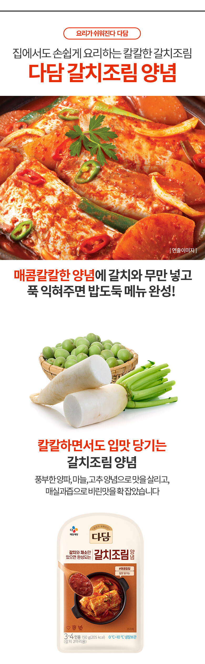 [CJ제일제당] 다담 갈치조림양념 150g x 1개