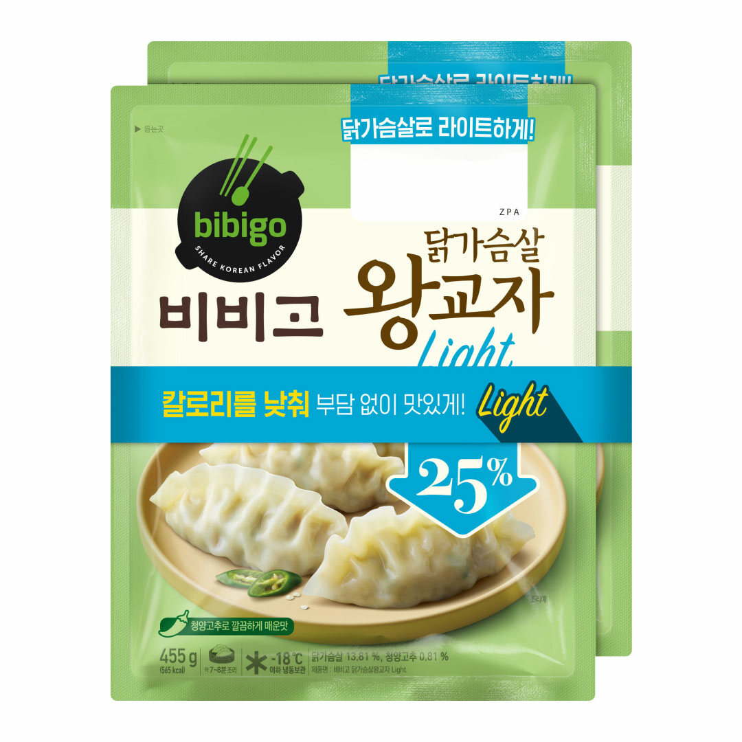 비비고 닭가슴살왕교자 라이트455g*2EA | 상품상세 | CJ더마켓 - CJ제일제당 공식몰