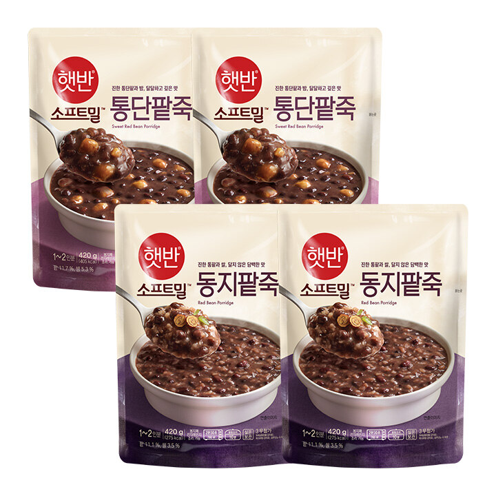 통단팥죽 420G X 2개 + 동지팥죽420G X2개 | 상품상세 | CJ더마켓 - CJ제일제당 공식몰