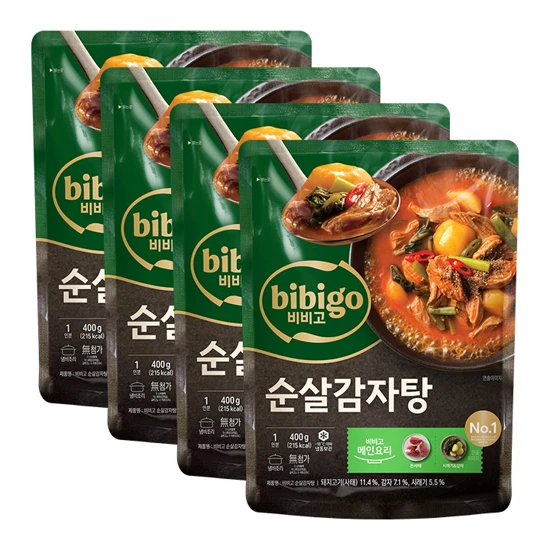 (냉동) 비비고 순살감자탕 400g(1인분)X4개 | 상품상세 | CJ더마켓 - CJ제일제당 공식몰