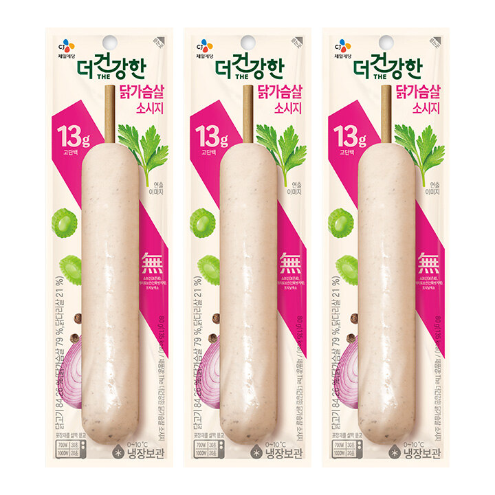[슬기 PICK][3+3]더건강한 닭가슴살 소시지(꼬치)80g | 상품상세 | CJ더마켓 - CJ제일제당 공식몰