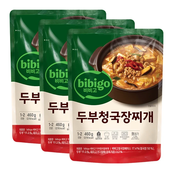 [3+3]비비고 두부청국장찌개 460g | 상품상세 | CJ더마켓 - CJ제일제당 공식몰