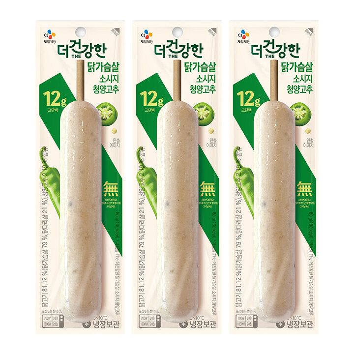 [슬기 PICK][3+3]더건강한 닭가슴살 꼬지 청양고추 80g | 상품상세 | CJ더마켓 - CJ제일제당 공식몰