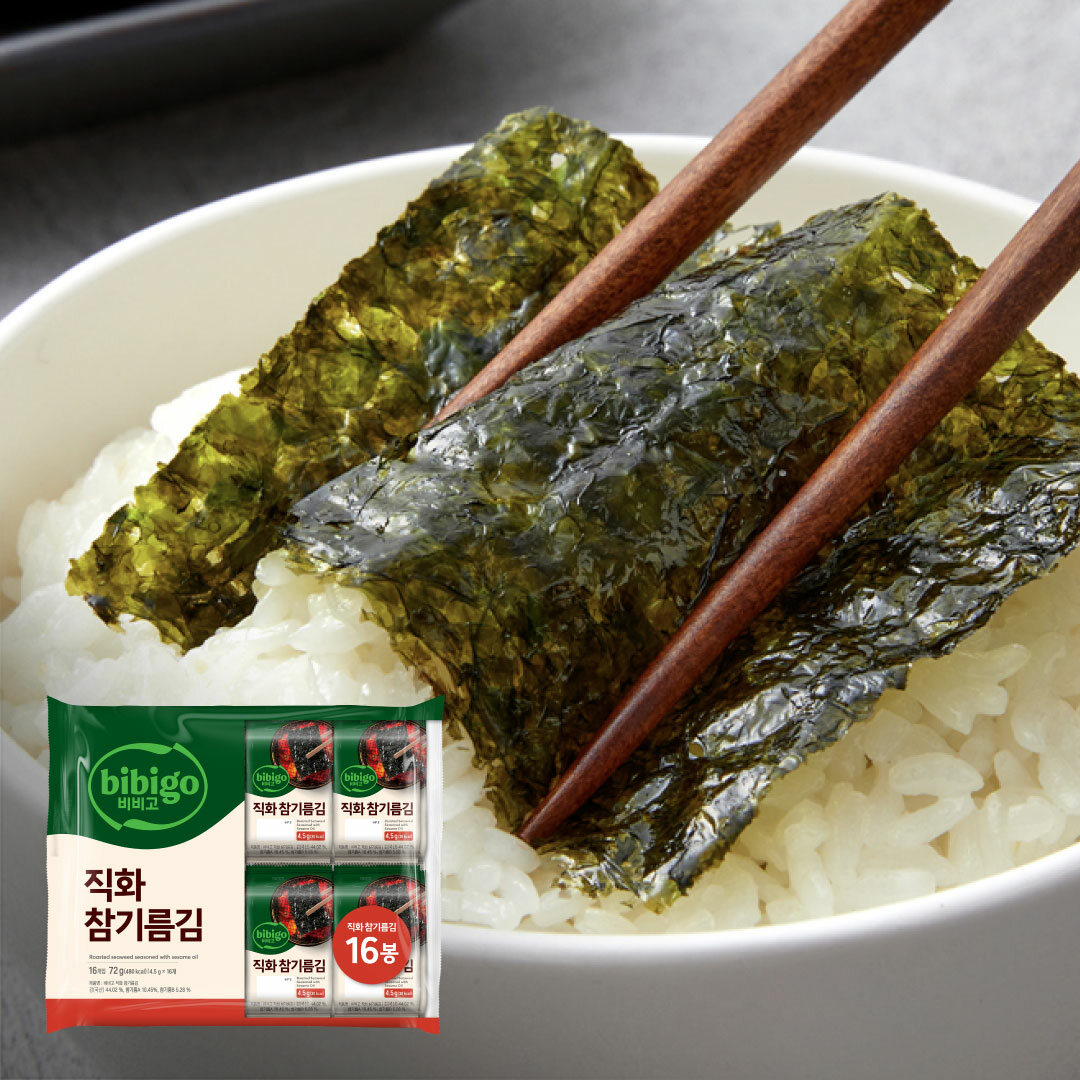 비비고 직화 참기름김4.5gX 16EA | 상품상세 | CJ더마켓 - CJ제일제당 공식몰