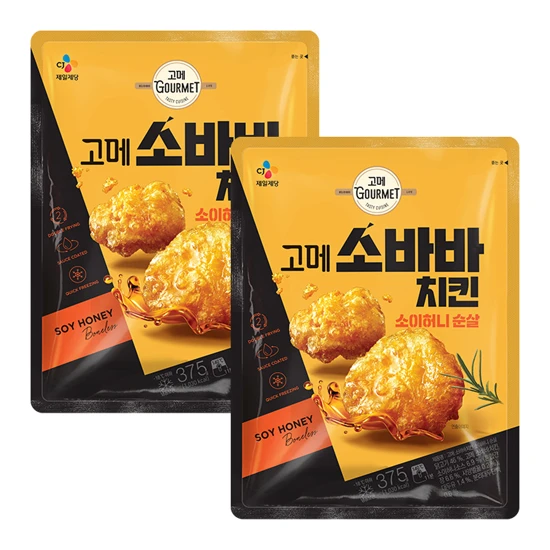 고메 소바바치킨 소이허니 순살 375gX2개 | 상품상세 | CJ더마켓 - CJ제일제당 공식몰