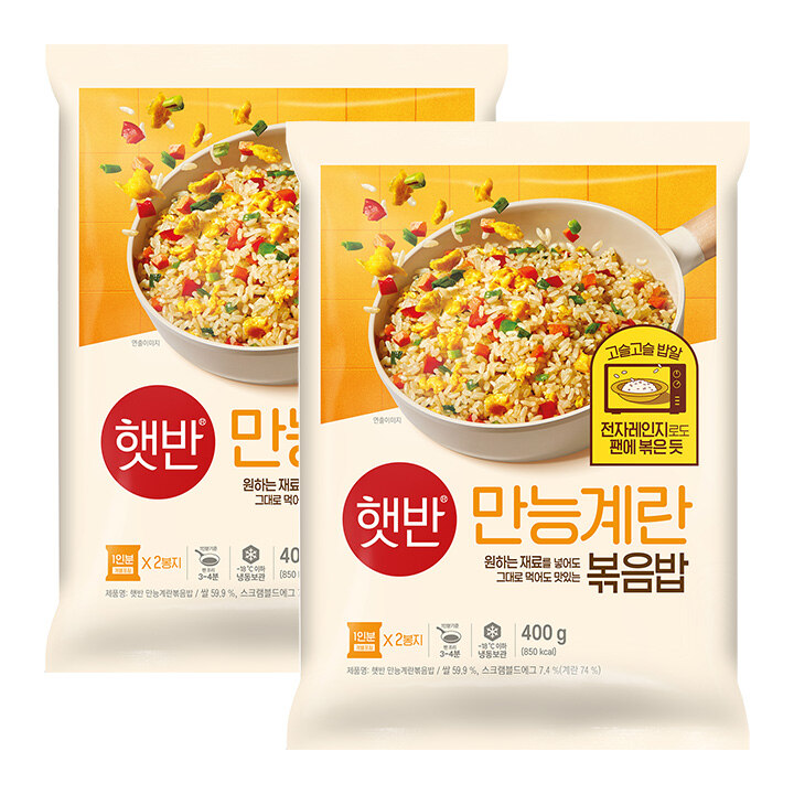 햇반 만능계란볶음밥 400g x 2개 | 상품상세 | CJ더마켓 - CJ제일제당 공식몰