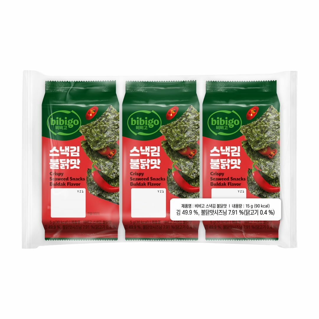 비비고 스낵김 불닭 5G*3EA | 상품상세 | CJ더마켓 - CJ제일제당 공식몰