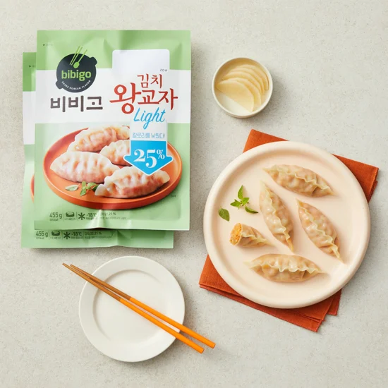 비비고 김치왕교자 라이트 455g*2EA | 상품상세 | CJ더마켓 - CJ제일제당 공식몰