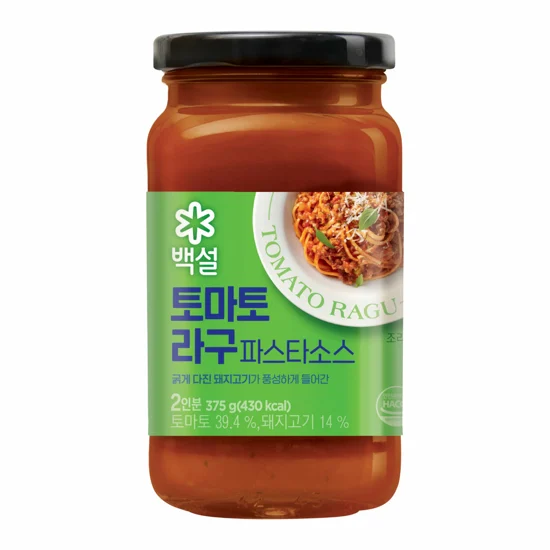 백설 토마토라구 파스타소스 375g | 상품상세 | CJ더마켓 - CJ제일제당 공식몰