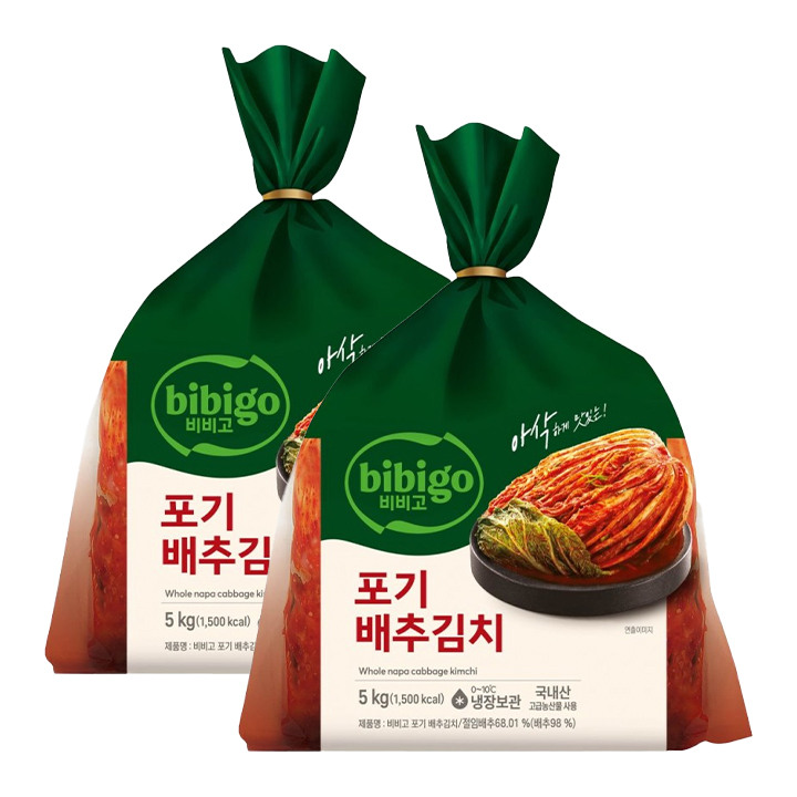 [생생배송][주문후생산]비비고 포기배추김치 5kg X 2개 | 상품상세 | CJ더마켓 - CJ제일제당 공식몰