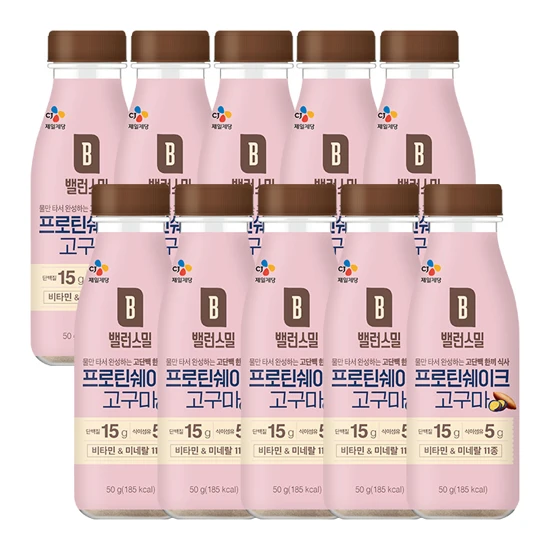 [10+10]밸런스밀 프로틴 쉐이크 고구마 50g | 상품상세 | CJ더마켓 - CJ제일제당 공식몰