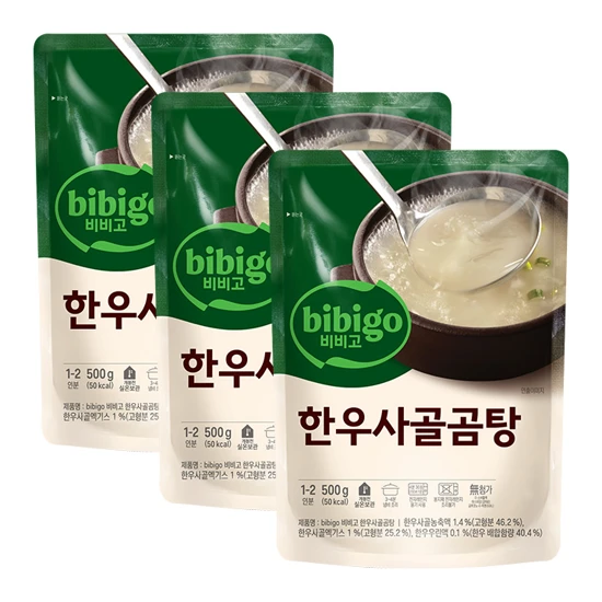 [3+3]비비고 한우사골곰탕 500g | 상품상세 | CJ더마켓 - CJ제일제당 공식몰