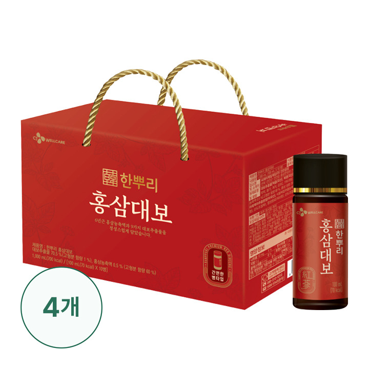 한뿌리 홍삼대보 병 10입X4개 | 상품상세 | CJ더마켓 - CJ제일제당 공식몰