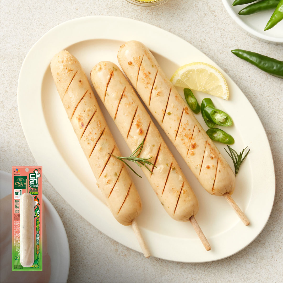 더건강한 닭가슴살 꼬지 청양고추 80g | 상품상세 | CJ더마켓 - CJ제일제당 공식몰