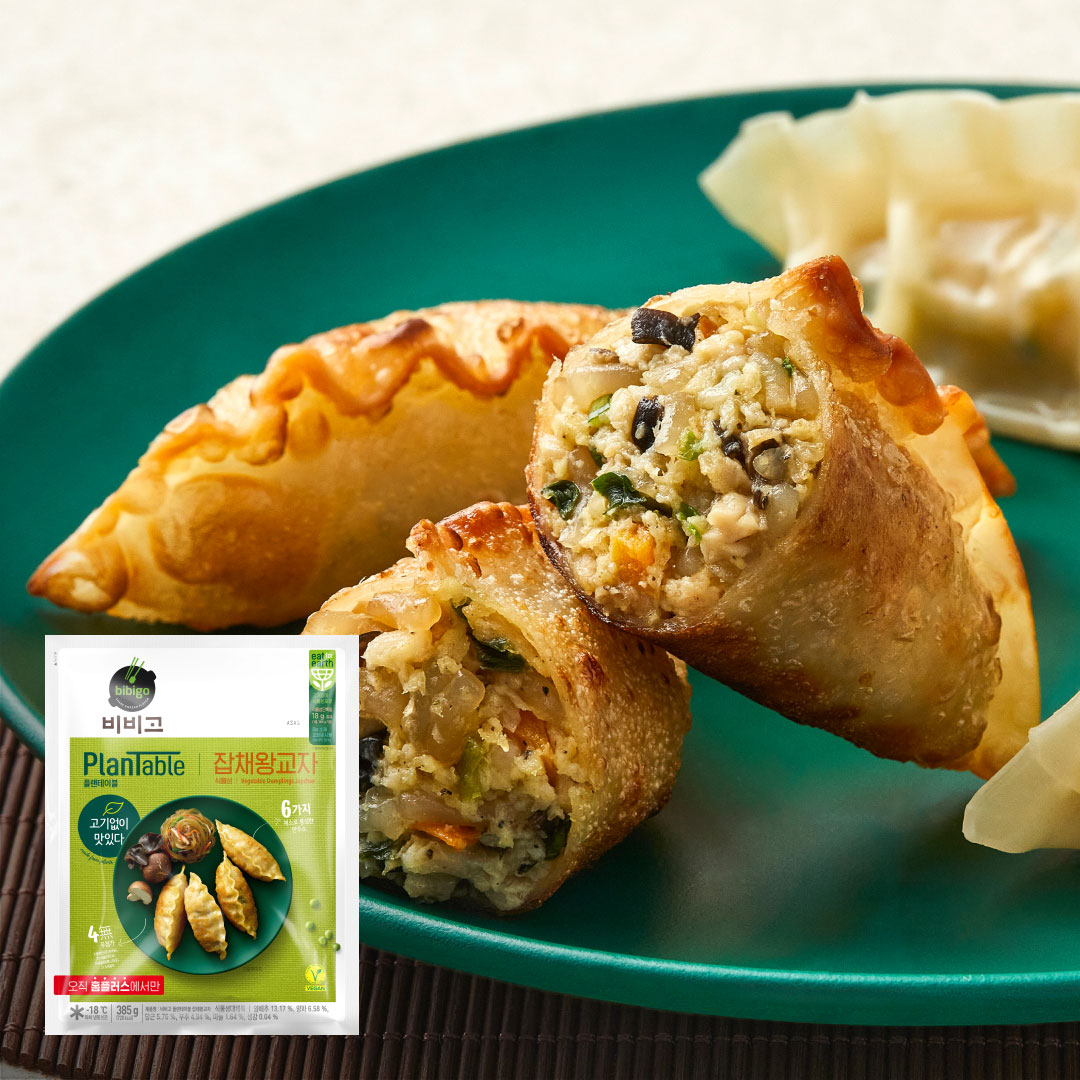 [식물성]비비고 플랜테이블 잡채왕교자 385g | 상품상세 | CJ더마켓 - CJ제일제당 공식몰