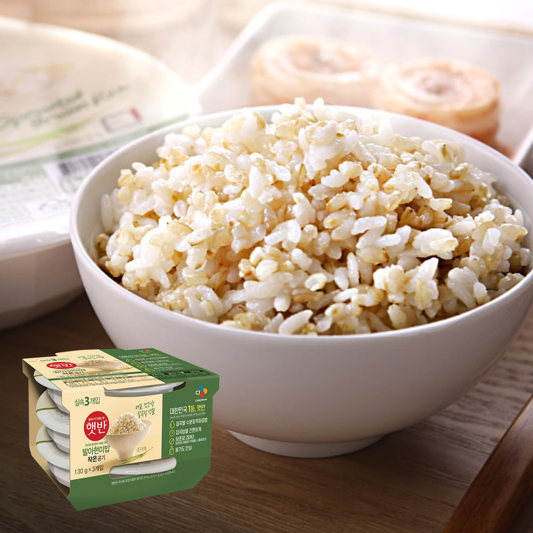 햇반 발아현미밥 작은공기 130gx3입 | 상품상세 | CJ더마켓 - CJ제일제당 공식몰