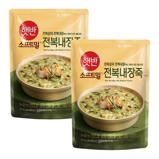 [2+2]햇반 소프트밀 전복내장죽 420g | 상품상세 | CJ더마켓 - CJ제일제당 공식몰