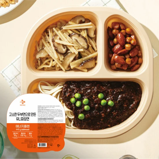 [에너지플랜]고소한 두부면으로 만든 유니짜장면 445g | 상품상세 | CJ더마켓 - CJ제일제당 공식몰