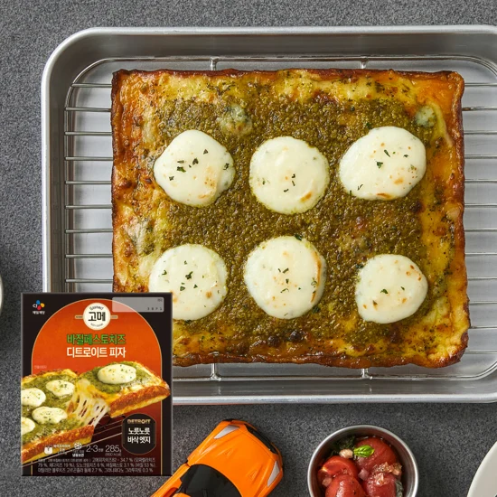 고메 바질페스토치즈 디트로이트 피자 285g | 상품상세 | CJ더마켓 - CJ제일제당 공식몰