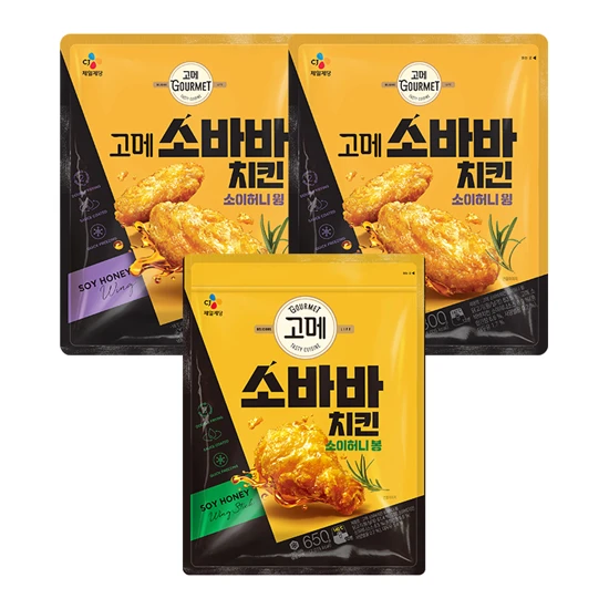 고메 소바바치킨 소이허니 봉 650g+소이허니 윙 300gX2개 | 상품상세 | CJ더마켓 - CJ제일제당 공식몰