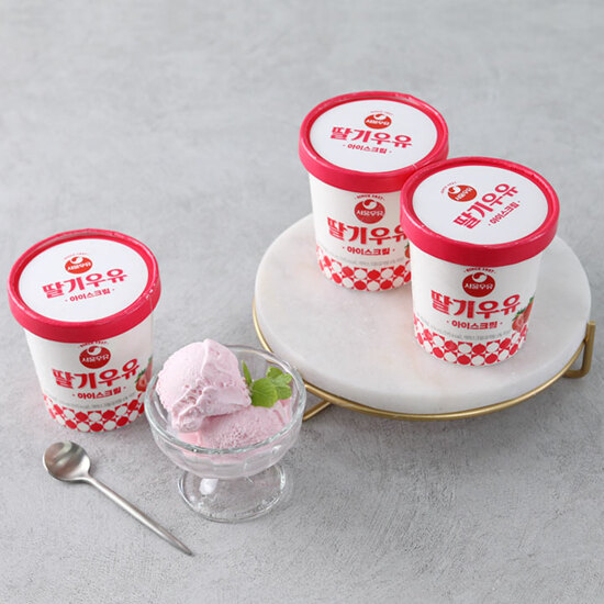 서울우유 딸기우유 아이스크림 474ml 3개 | 상품상세 | CJ더마켓 - CJ제일제당 공식몰