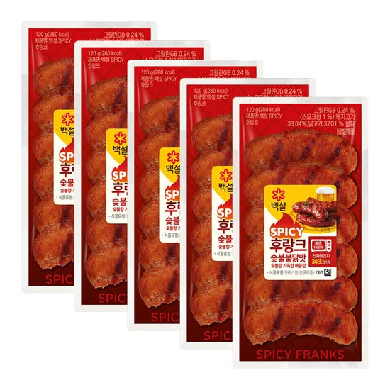 [5+5]백설 숯불불닭맛 후랑크 120g | 상품상세 | CJ더마켓 - CJ제일제당 공식몰