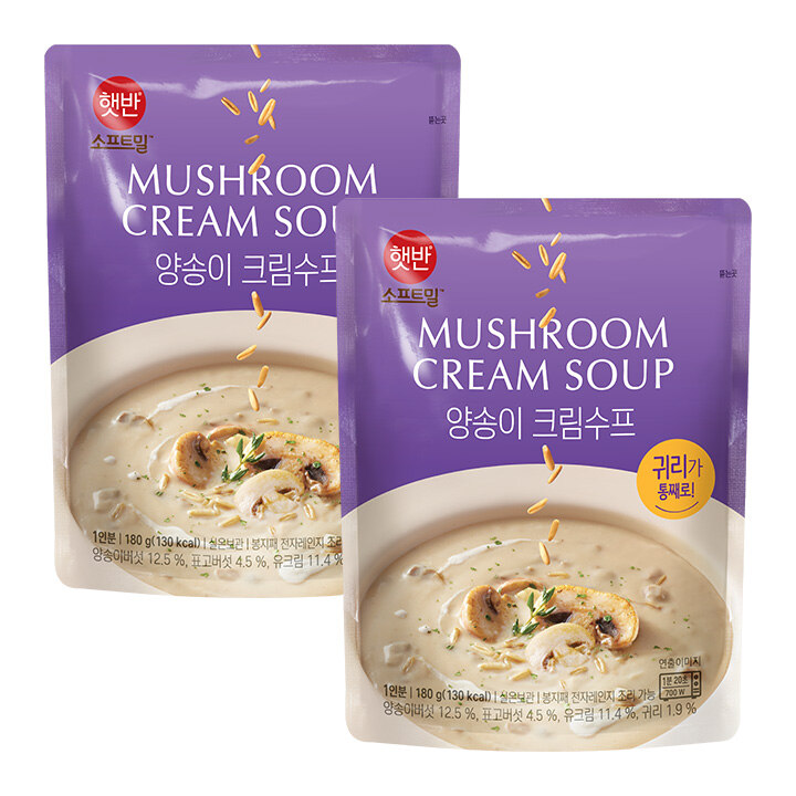 [2+2]햇반소프트밀 양송이 크림수프 180g | 상품상세 | CJ더마켓 - CJ제일제당 공식몰