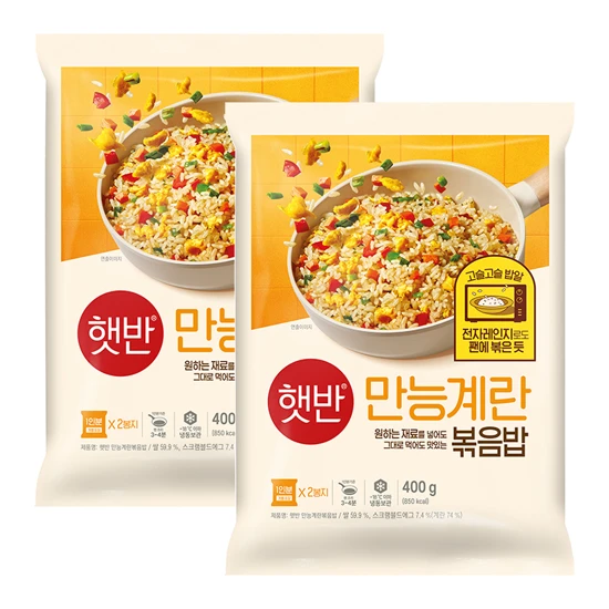햇반쿡반 만능계란볶음밥 400g X 2개 | 상품상세 | CJ더마켓 - CJ제일제당 공식몰