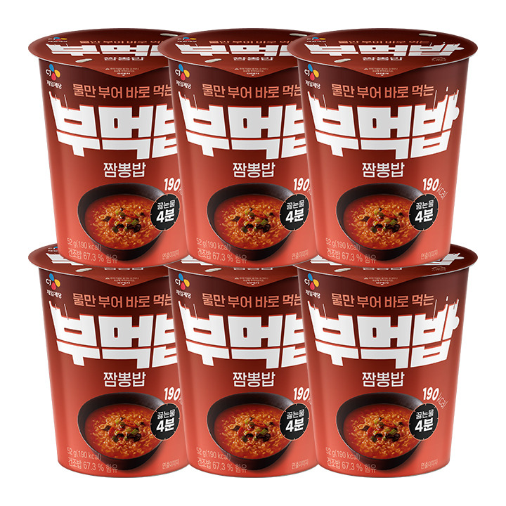 부먹밥 짬뽕밥 52G X 6개 | 상품상세 | CJ더마켓 - CJ제일제당 공식몰