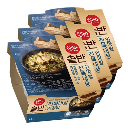 햇반 솥반 전복내장영양밥 200gX3개 | 상품상세 | CJ더마켓 - CJ제일제당 공식몰