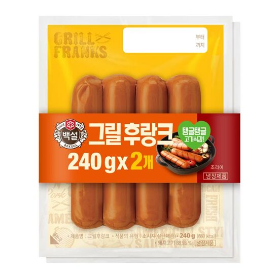 백설 그릴후랑크 240g*2 | CJ더마켓 : CJ제일제당 식품전문몰