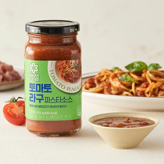 백설 토마토라구 파스타소스 375g | 상품상세 | CJ더마켓 - CJ제일제당 공식몰