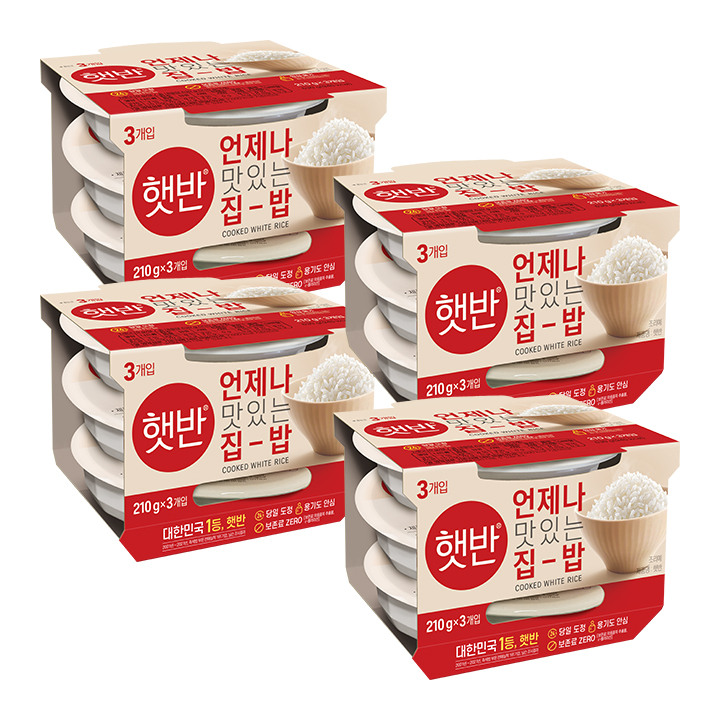 [첫구매전용] 햇반 210gx3입X4개 (총 12개) | 상품상세 | CJ더마켓 - CJ제일제당 공식몰