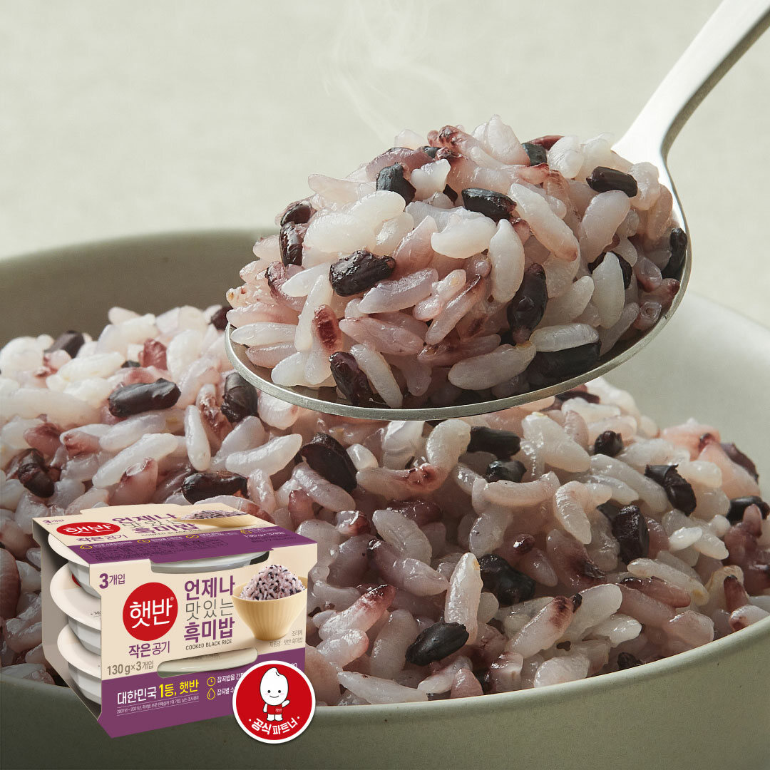 햇반 흑미밥 작은공기 130gx3입 | 상품상세 | CJ더마켓 - CJ제일제당 공식몰