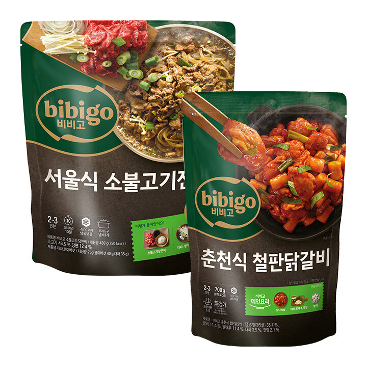 비비고 서울식소불고기전골 505g+춘천식철판닭갈비700g | 상품상세 | CJ더마켓 - CJ제일제당 공식몰