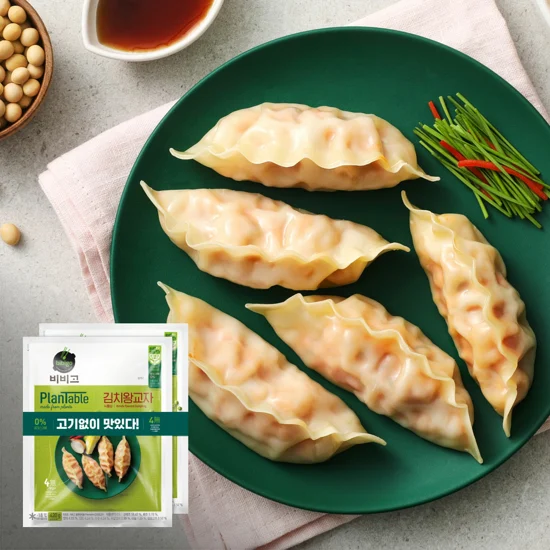 [식물성]비비고 플랜테이블 김치왕교자 420g*2 | 상품상세 | CJ더마켓 - CJ제일제당 공식몰