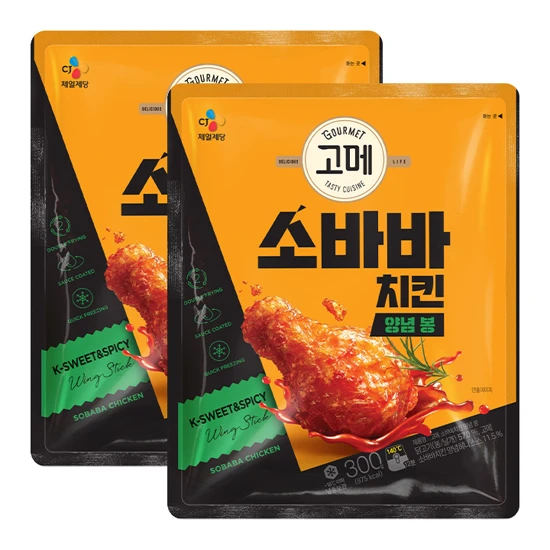 [고메 소바바치킨] 양념 봉 300g X 2개 | 상품상세 | CJ더마켓 - CJ제일제당 공식몰