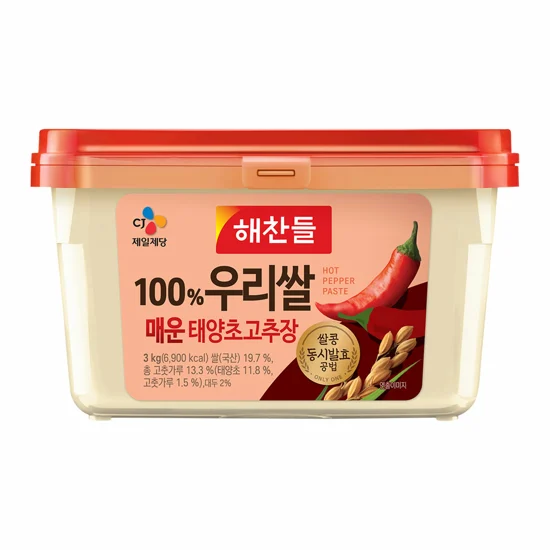 해찬들 100% 우리쌀 매운 태양초 고추장 3kg | 상품상세 | CJ더마켓 - CJ제일제당 공식몰