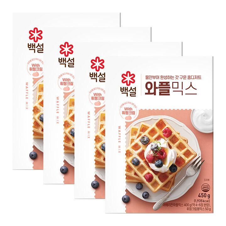 백설 와플믹스 450G X 4개 | 상품상세 | CJ더마켓 - CJ제일제당 공식몰