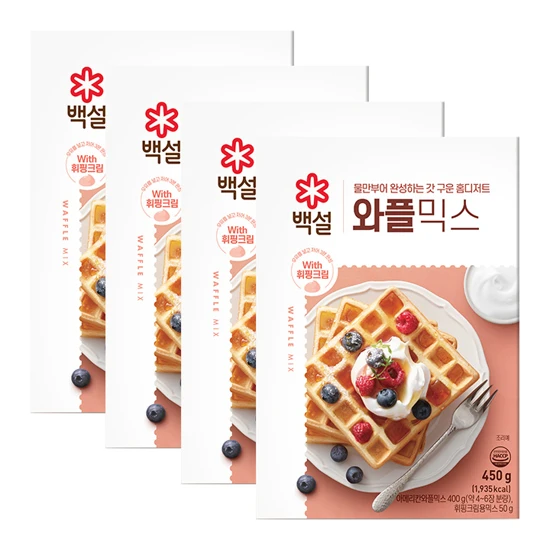 백설 와플믹스 450G X 4개 | 상품상세 | CJ더마켓 - CJ제일제당 공식몰