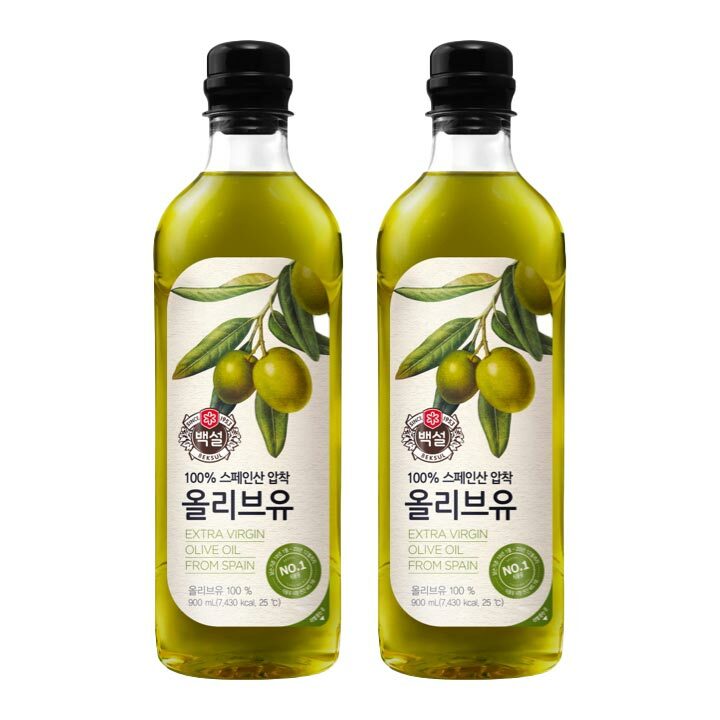 백설 압착올리브유 900mlX2개 | 상품상세 | CJ더마켓 - CJ제일제당 공식몰