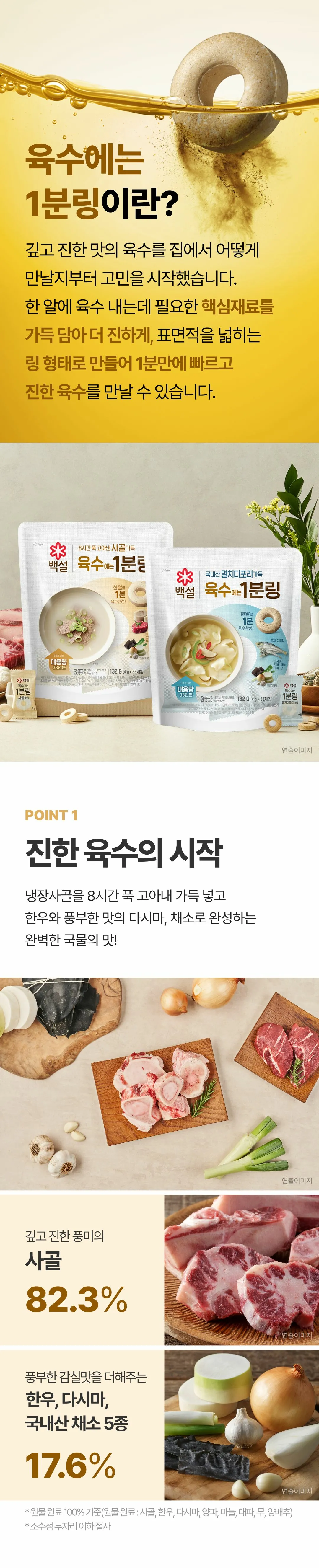 백설 사골 육수에는 1분링 132g | 상품상세 | CJ더마켓 - CJ제일제당 공식몰