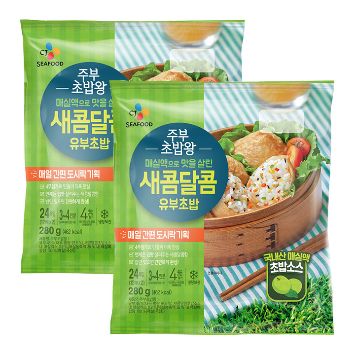 주부초밥왕 새콤달콤 유부초밥 280gX2개 | 상품상세 | CJ더마켓 - CJ제일제당 공식몰