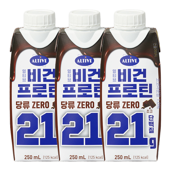 [3+3]얼티브 비건프로틴 초코 250ml | 상품상세 | CJ더마켓 - CJ제일제당 공식몰