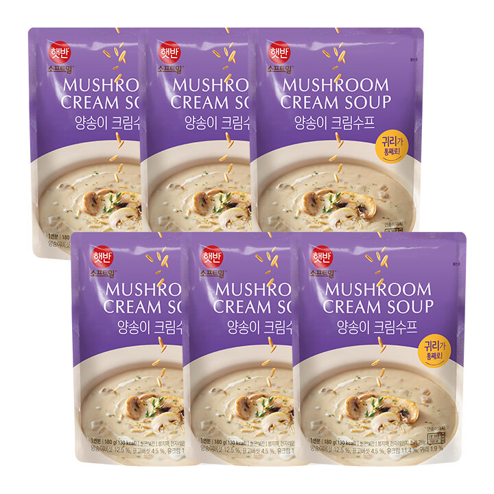 햇반소프트밀 양송이 크림수프 180g X 6개 | 상품상세 | CJ더마켓 - CJ제일제당 공식몰
