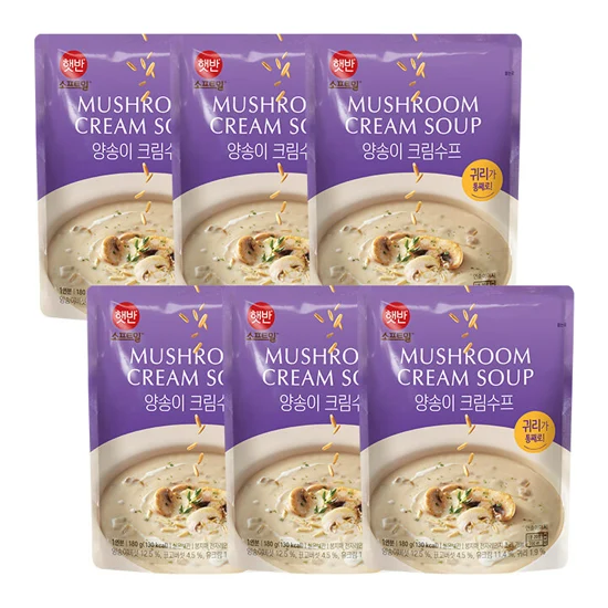 햇반소프트밀 양송이 크림수프 180g X 6개 | 상품상세 | CJ더마켓 - CJ제일제당 공식몰