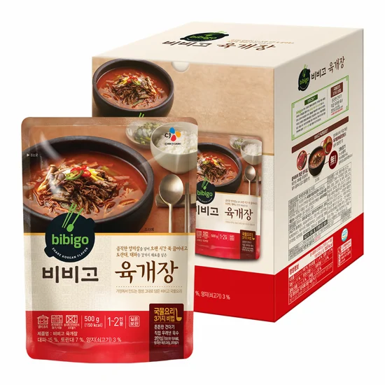 비비고 육개장 500gx4번들 상품상세 Cj더마켓 Cj제일제당 공식몰