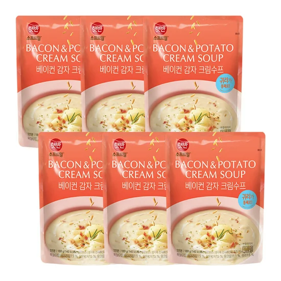 햇반소프트밀 베이컨 감자 크림수프 180g X 6개 | 상품상세 | CJ더마켓 - CJ제일제당 공식몰