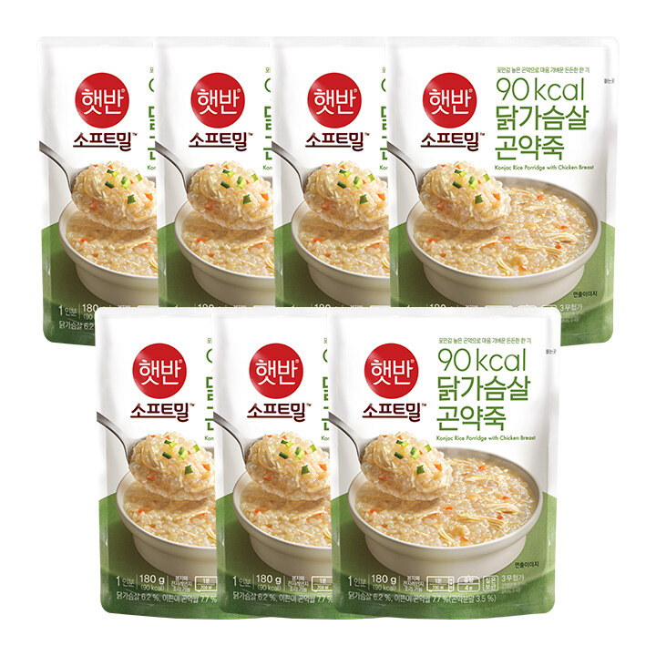 [7+7]햇반 소프트밀 닭가슴살 곤약죽 180G | 상품상세 | CJ더마켓 - CJ제일제당 공식몰