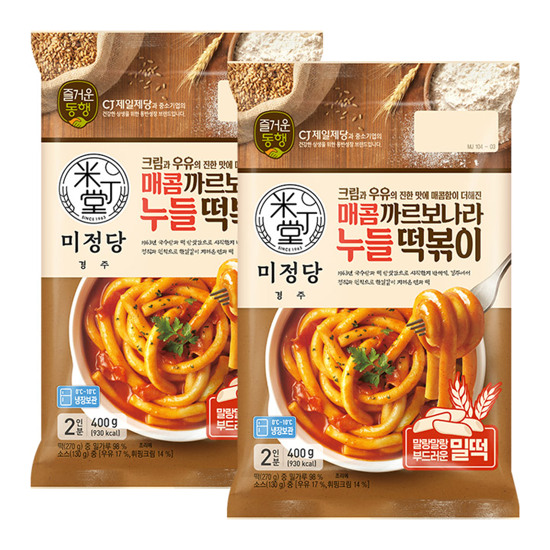 미정당 매콤까르보나라 누들떡볶이X2개 | 상품상세 | CJ더마켓 - CJ제일제당 공식몰